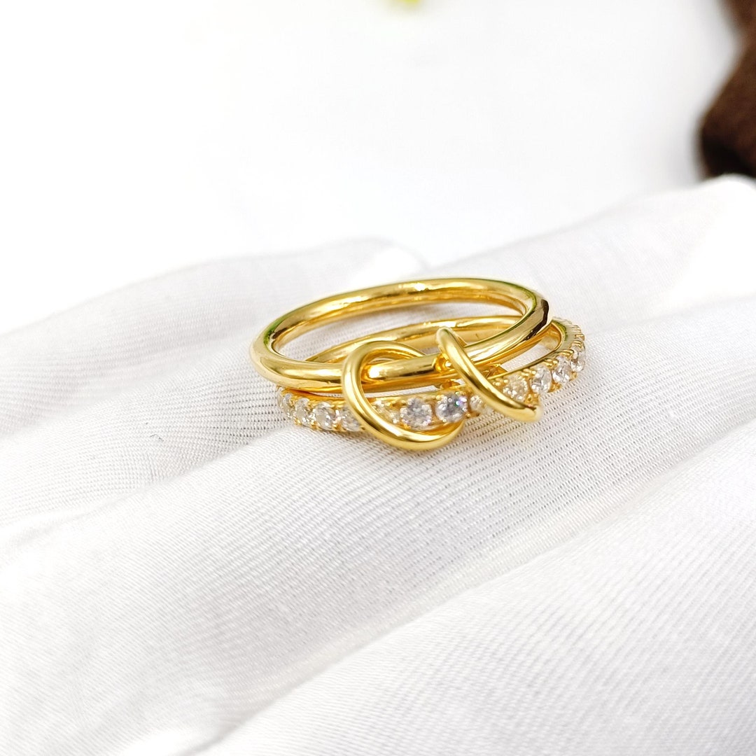 14K Gold Plated Multi Link Connected Ring, Chunky Gold Ring, Gold Ring ...