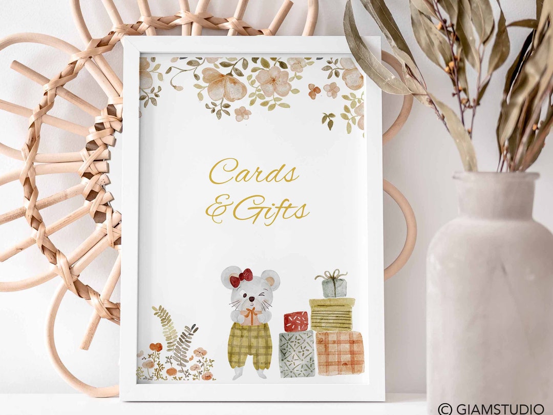 Forest Animal Theme Birthday Baby Shower Gifts & Cards Printable ...