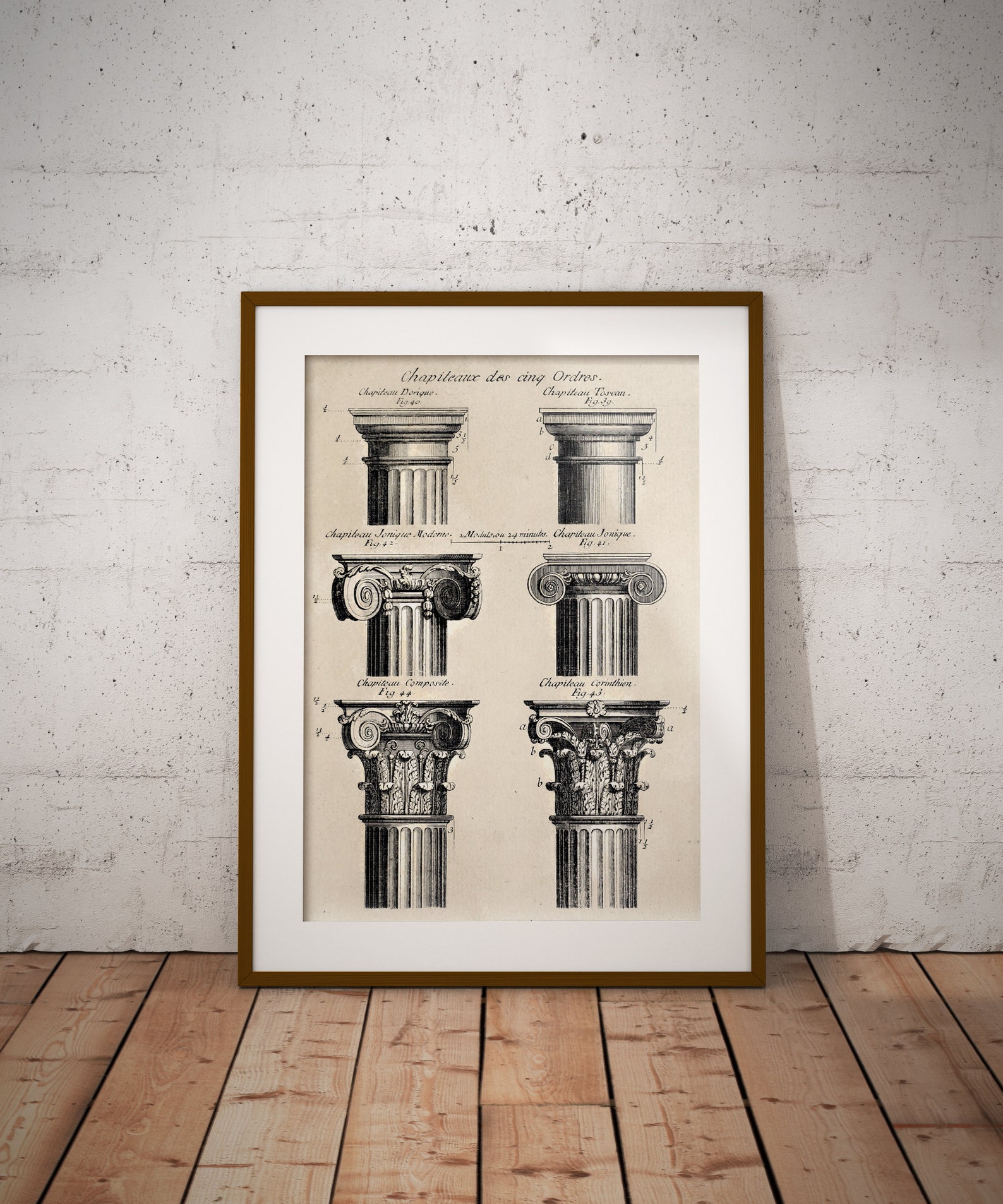 COLUMN CAPITALS Architecture Prints Five Architectural - Etsy