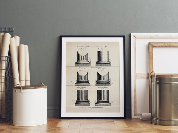 Greek COLUMN BASE Ionic Doric Corinthian Tuscan Five - Etsy