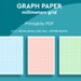 Printable 1mm X 1mm Grid GRAPH PAPER, Milimeters Grid, 3 Different ...