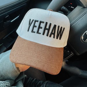 YEEHAW Embroidered Corded Trucker Hat - Etsy