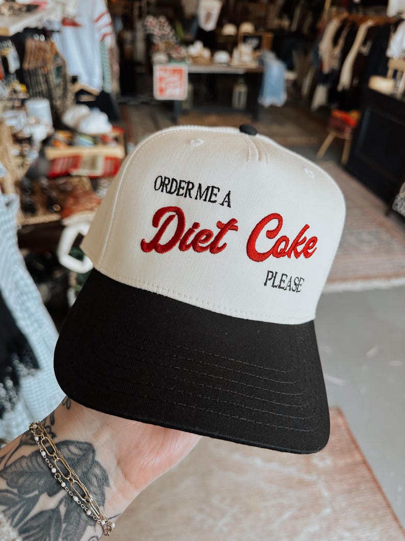 Order Me A Diet Coke Please Embroidered Trucker Hat - Etsy