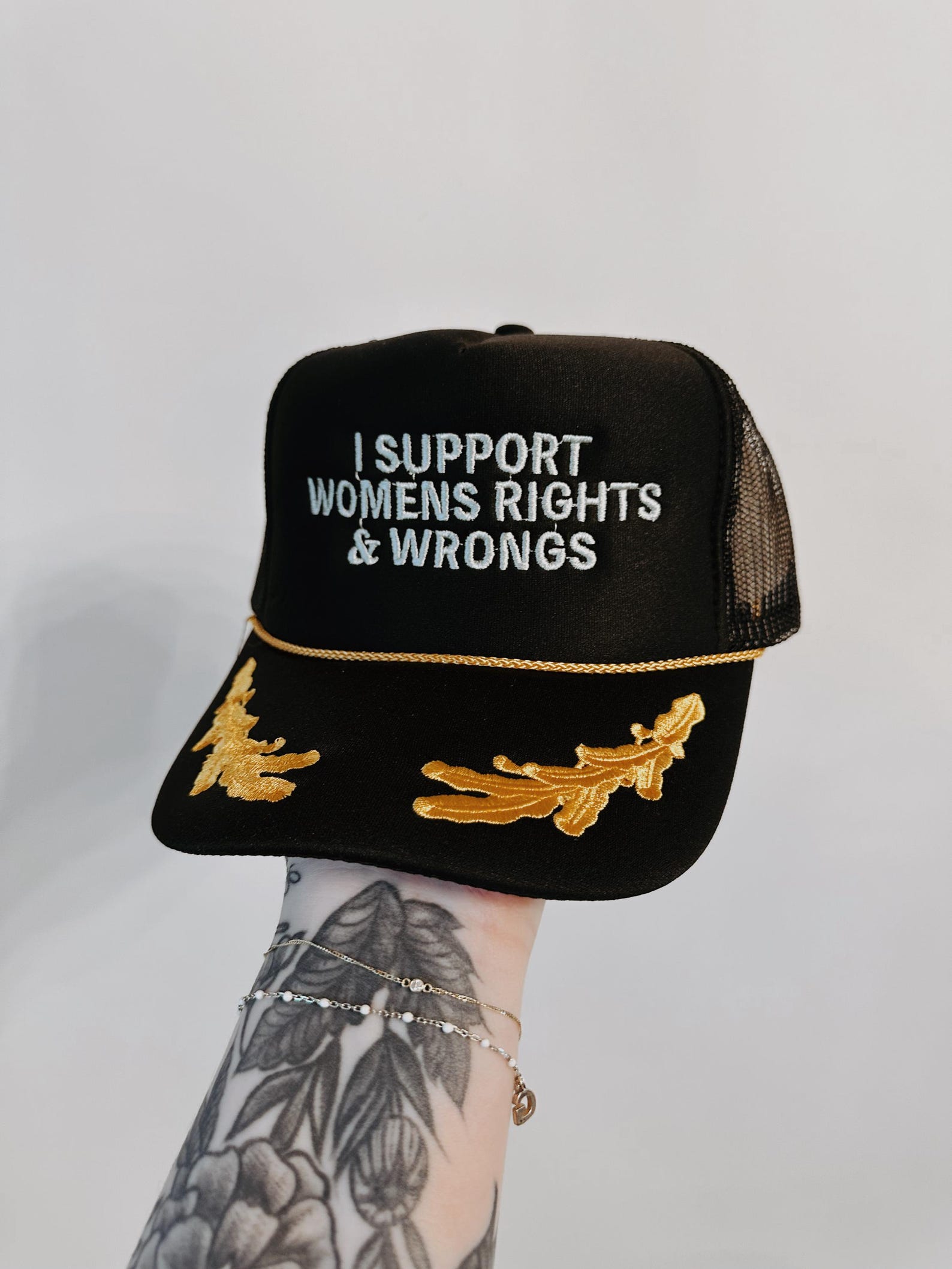 I Support Women's Rights and Wrongs Embroidered Trucker Hat - Etsy