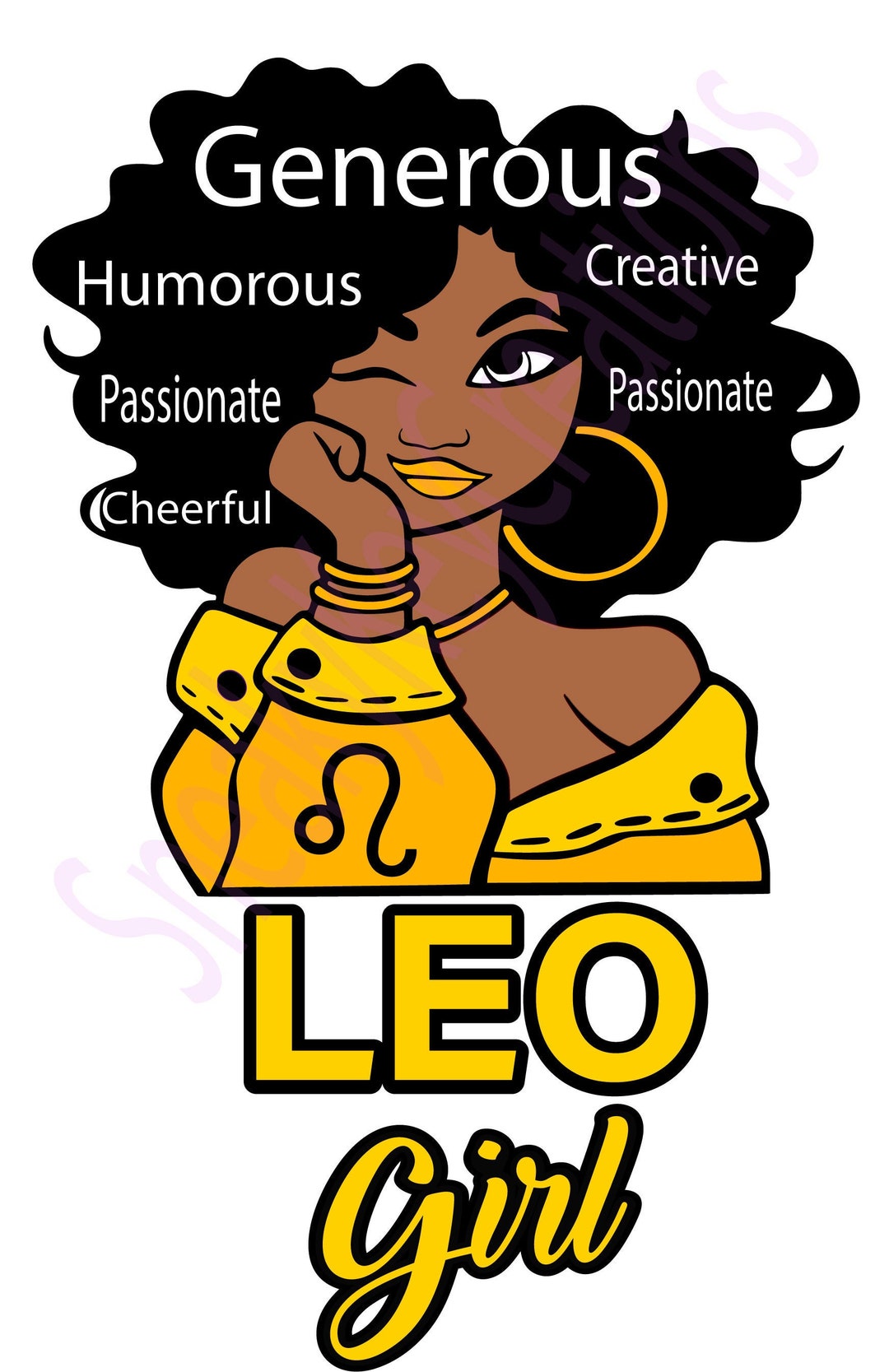 Leo Girl Zodiac Digital - Etsy