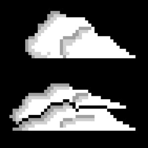 Dark Cloud Pixel Art PNG - Etsy