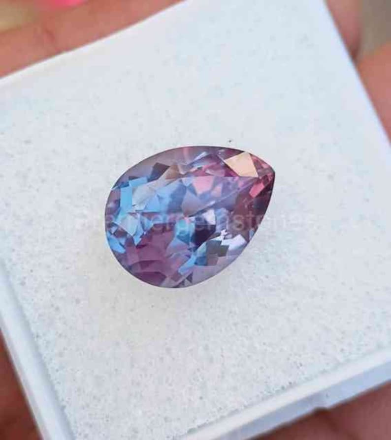 Color Change Pear Shape Alexandrite Gemstone for Jewelry Making (june ...