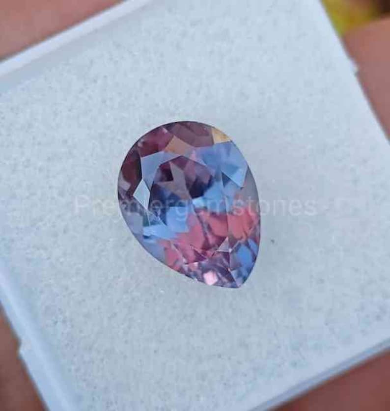 Color Change Pear Shape Alexandrite Gemstone for Jewelry Making (june ...