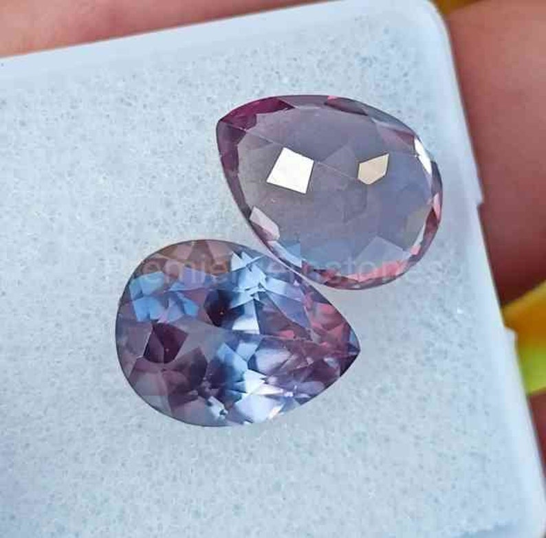Color Change Pear Shape Alexandrite Gemstone for Jewelry Making (june ...