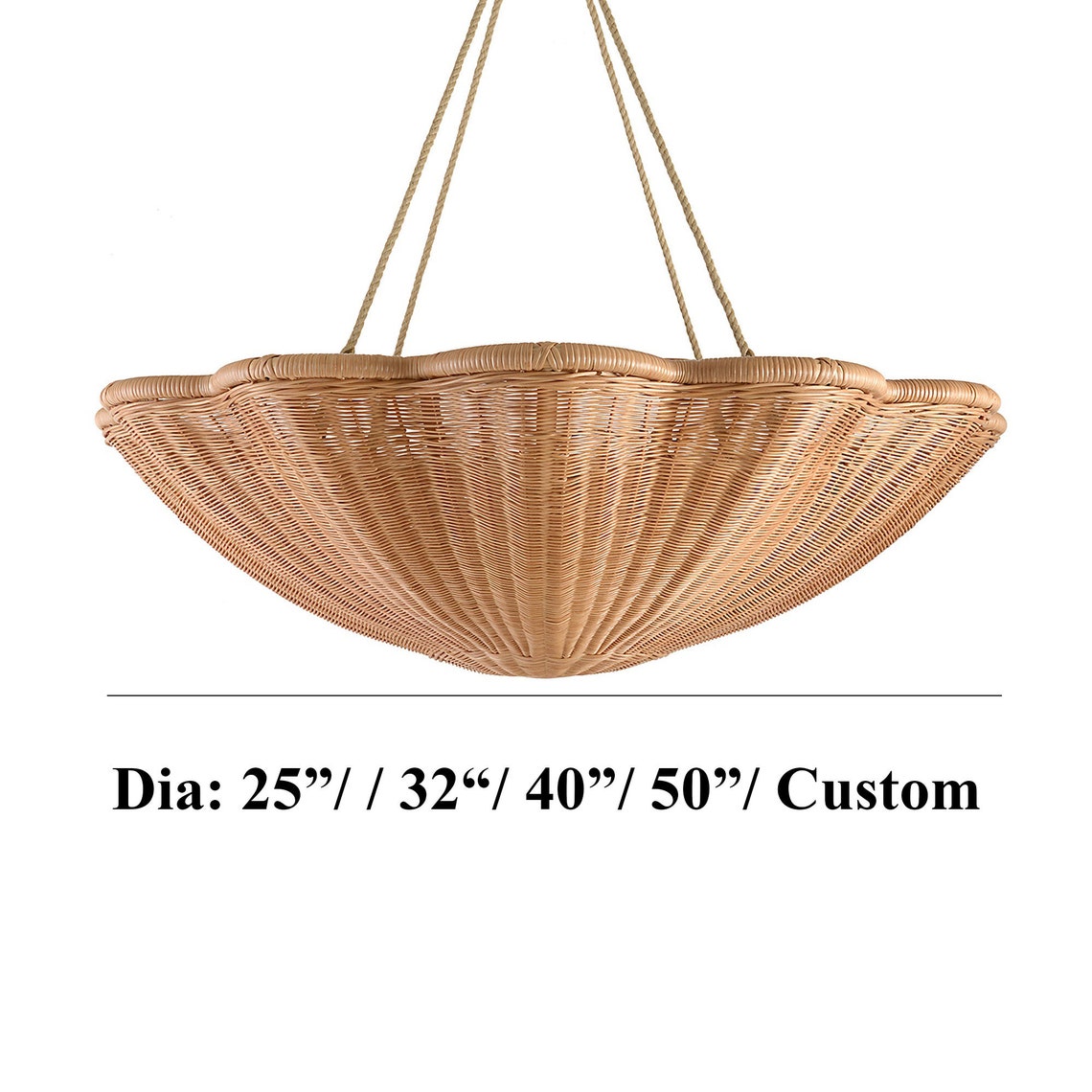 Rattan Pendant Light Large Chandelier Lighting Woven Pendant - Etsy