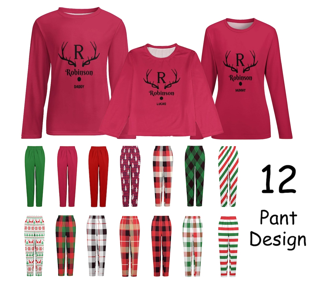 Personalized Family Christmas Pyjamas Family Couple Matching - Etsy