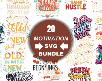 40 Motivational Svg Bundle, Positive Quote, Saying Svg, Png Files ...