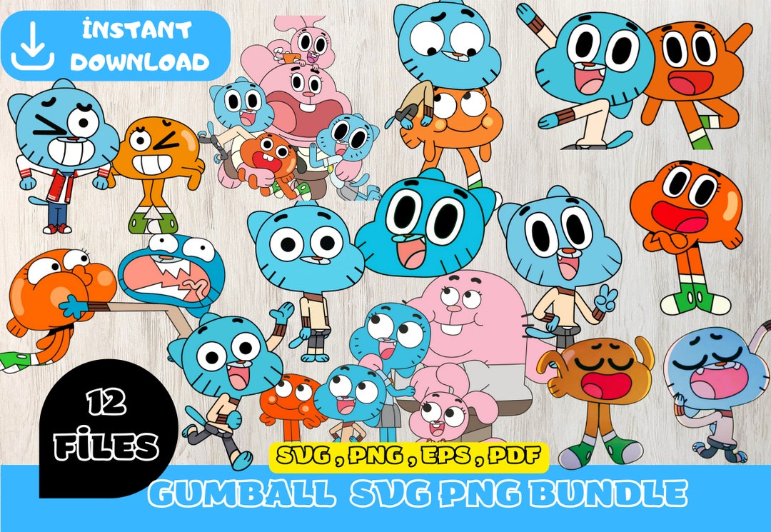Gumball Digital Download Pack PNG SVG | Amazing World of Gumball PNG ...