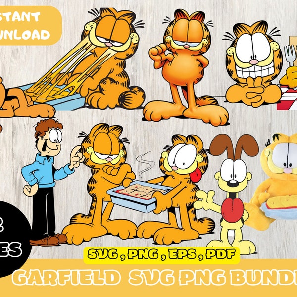 Garfield Svg - Etsy