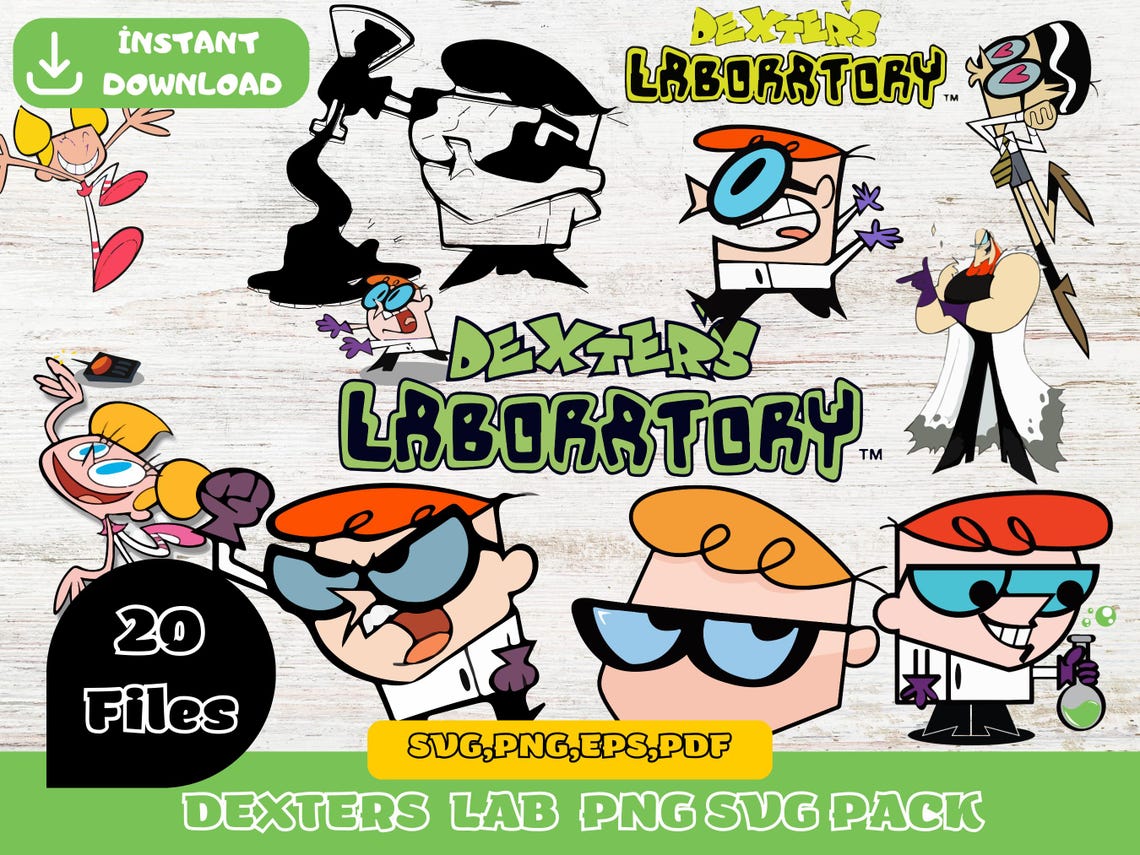 Dexter's Laboratory Download Pack PNG SVG JPG | Clip Art & Image Files ...