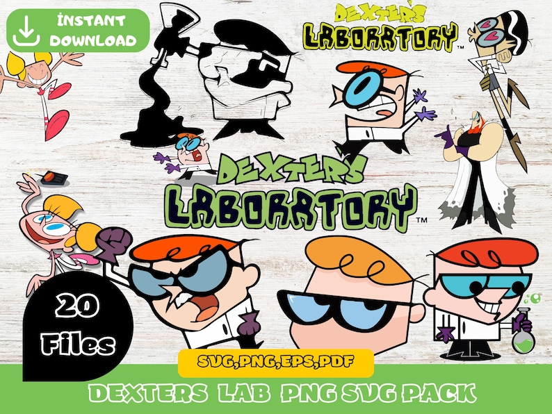Dexter's Laboratory Download Pack PNG SVG JPG | Clip Art & Image Files ...