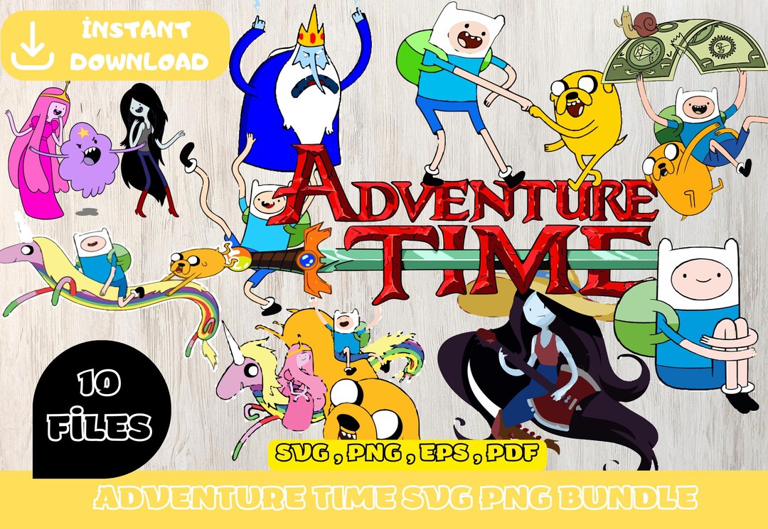 Adventure Time Digital Download Pack PNG SVG JPG | Clip Art and Image ...