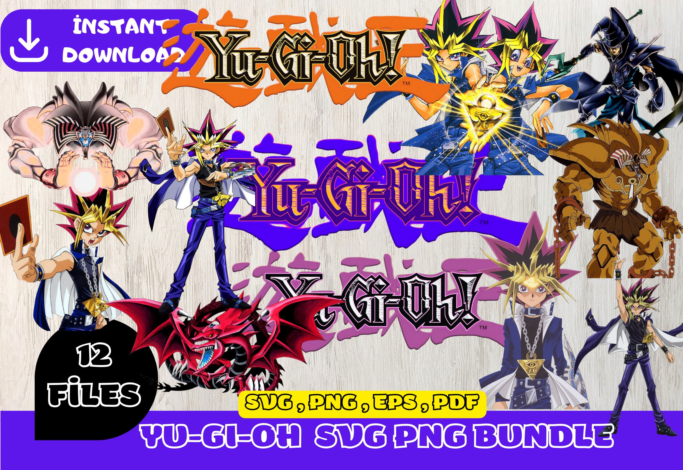 Yu-gi-oh Digital Download Pack PNG SVG JPG | Yu Gi Oh Png, Clip Art and ...
