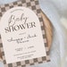 Checkered Baby Shower Invitation, Gender Neutral Baby Shower Invite ...