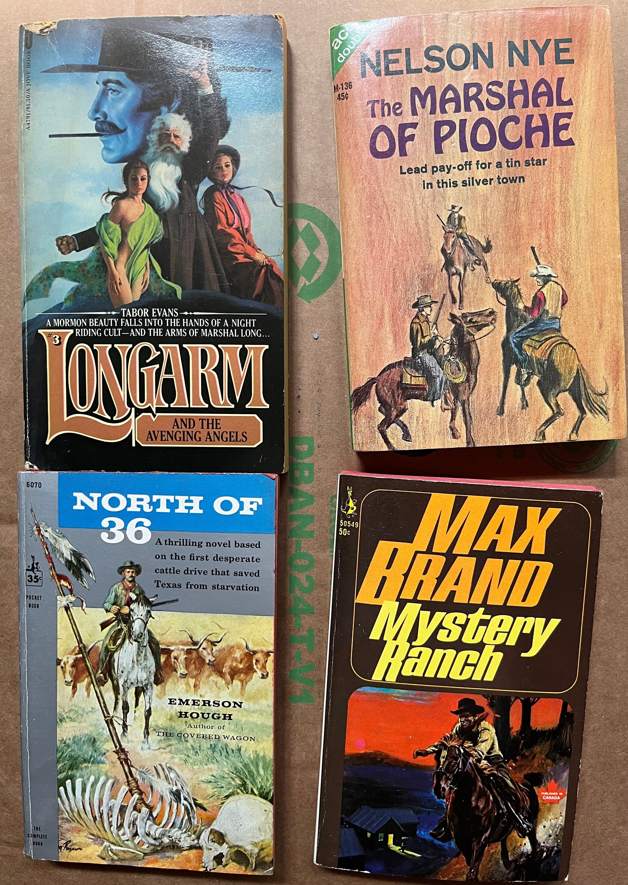 Four Vintage Pulp Fiction Action Westerns Novels - Etsy