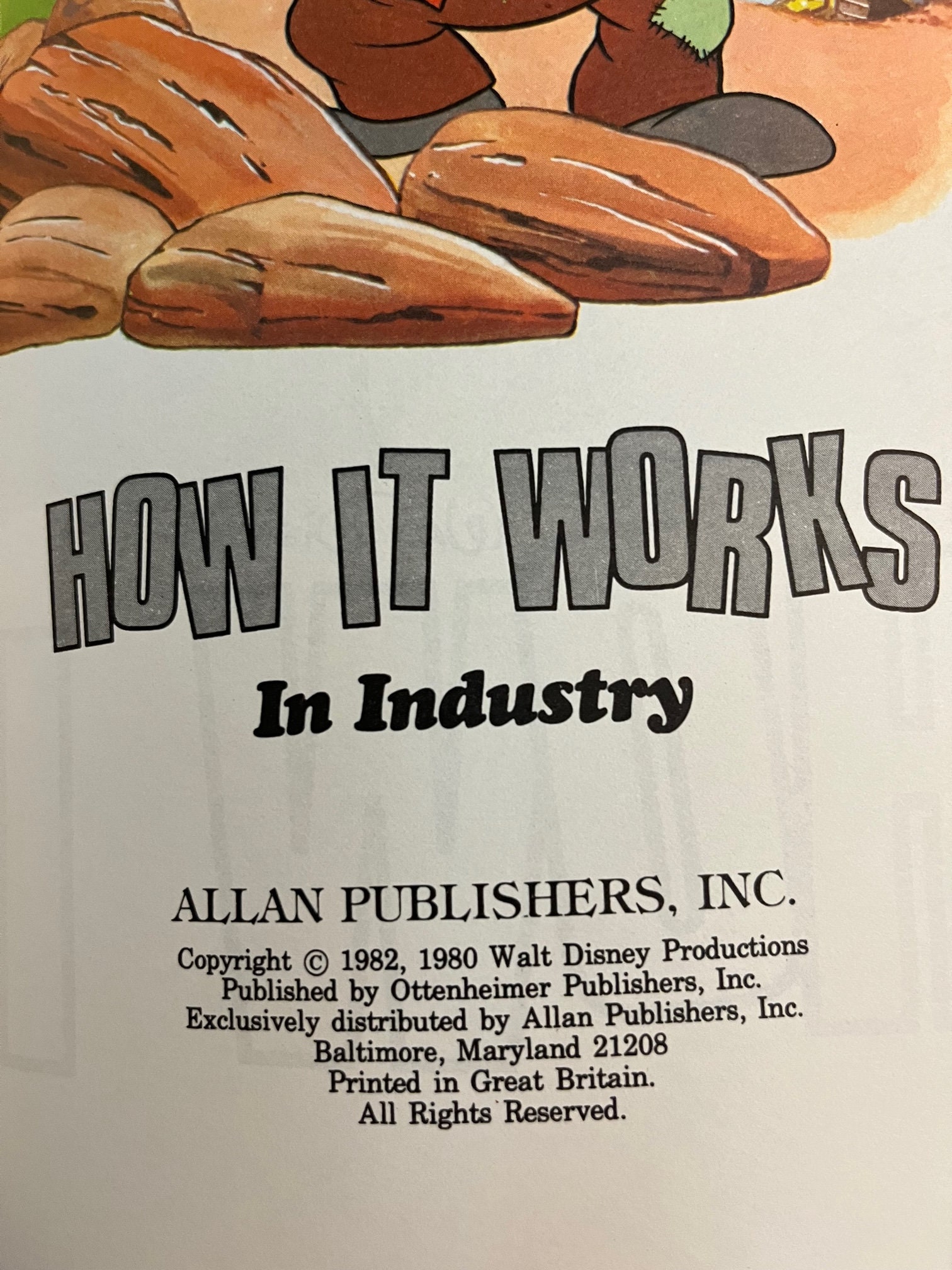 Walt Disney's How It Works in Industry Large Hardcover Book 1982 ...