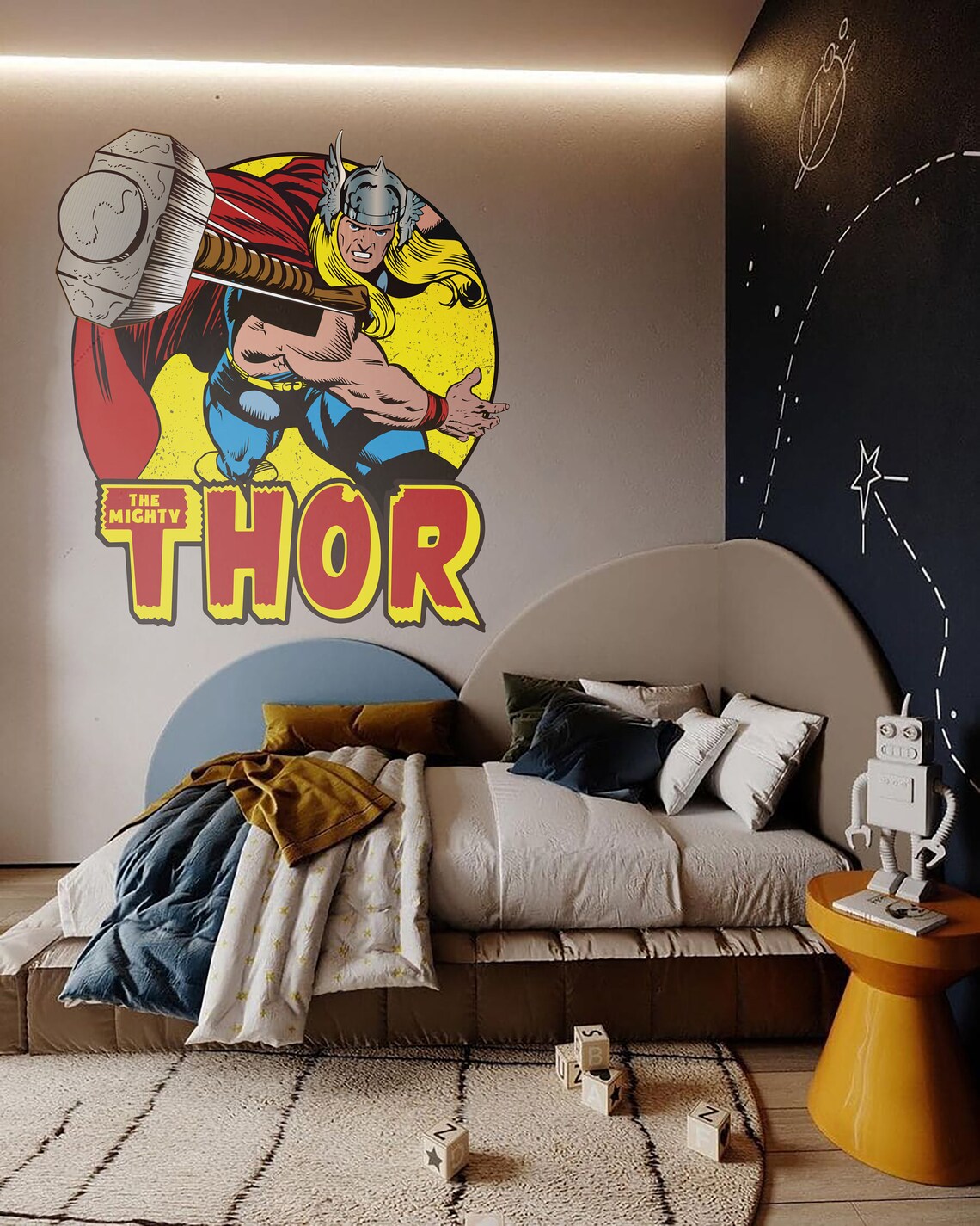 Marvel Games Thor Wall Decal Sticker Wallpaper for Kid, Boy, Children's ...