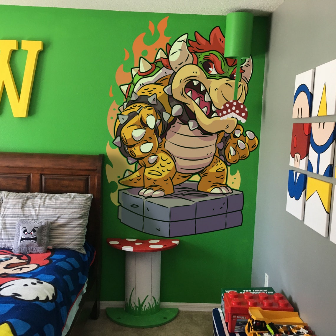 Peel and Stick King Koopa Wall Decal Super Mario Bowser Wall - Etsy