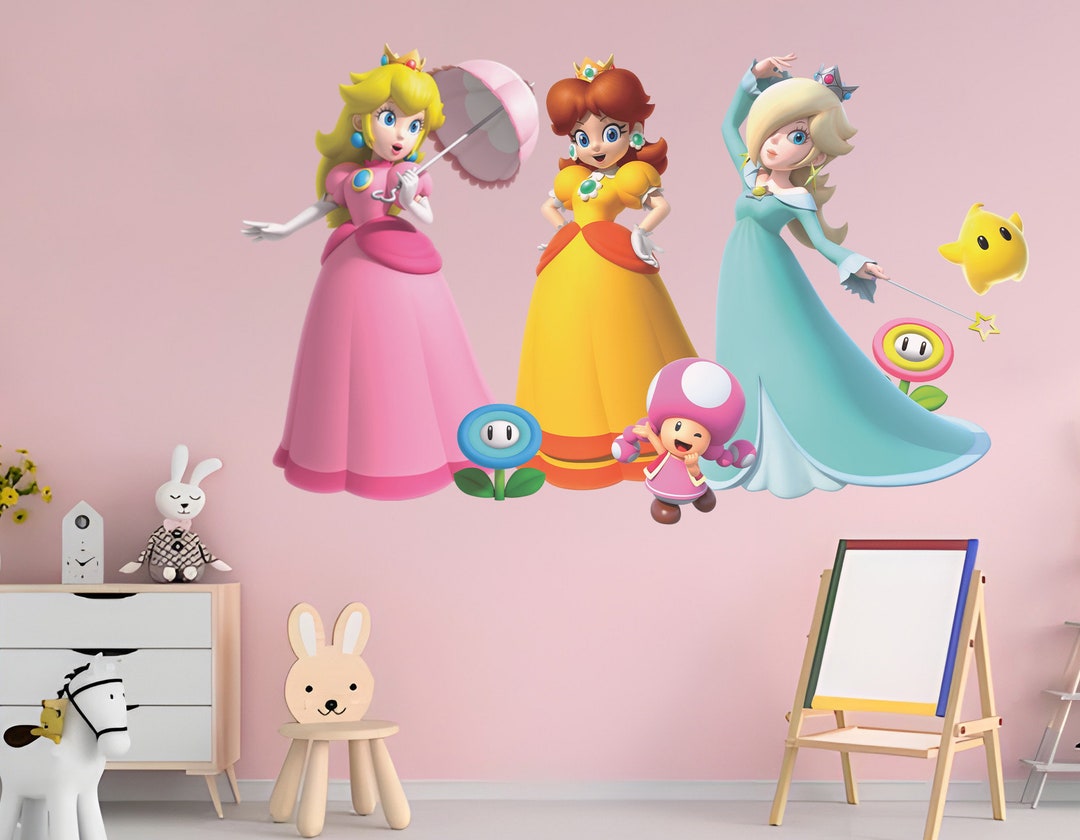 Super Mario Wall Sticker Princess Peach Wall Decal Princess Castle Wall ...