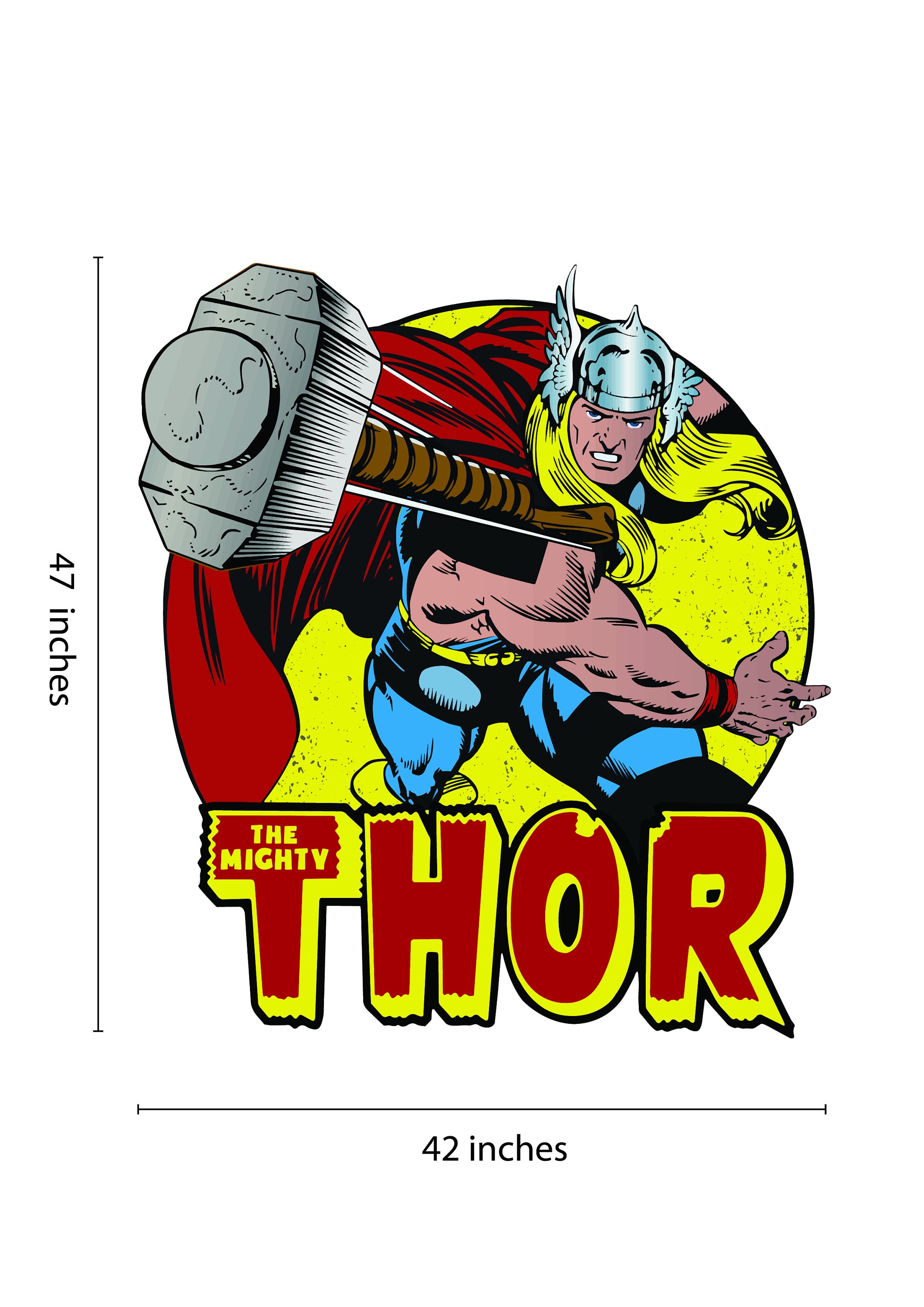 Marvel Games Thor Wall Decal Sticker Wallpaper for Kid, Boy, Children's ...