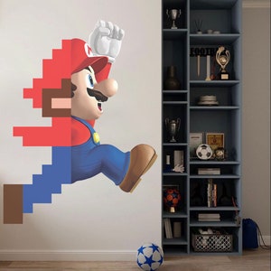 Removable Super Mario Wall Decal Nintendo Games Wallpaper Mario Bros ...