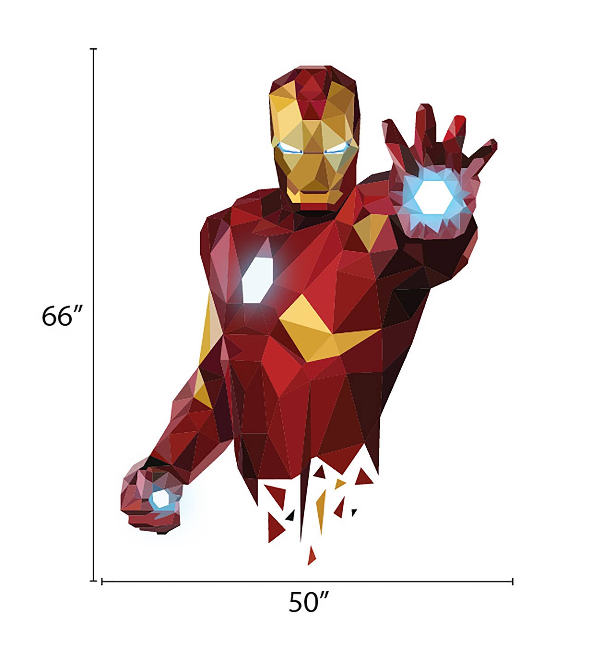 Removable Iron Man Wall Decal Marvel Wallpaper Avenger Wall Sticker ...