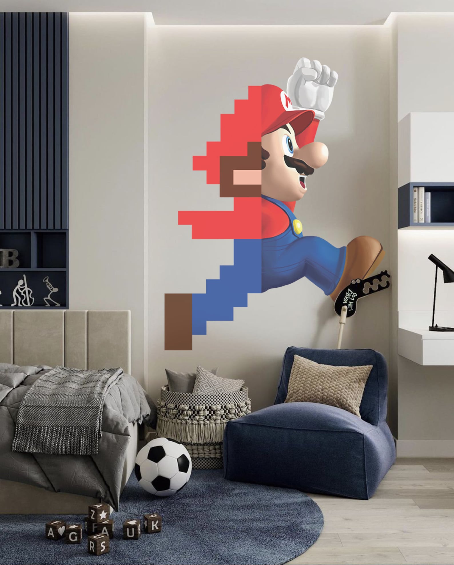 Super Mario Wall Decal Nintendo Games Wallpaper Mario Bros Wall Sticker ...