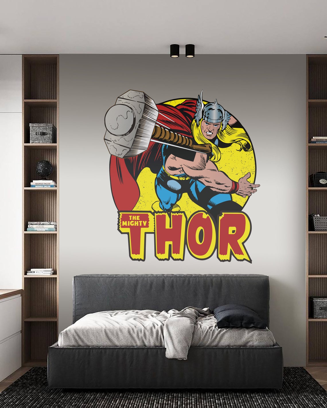 Marvel Games Thor Wall Decal Sticker Wallpaper for Kid, Boy, Children's ...