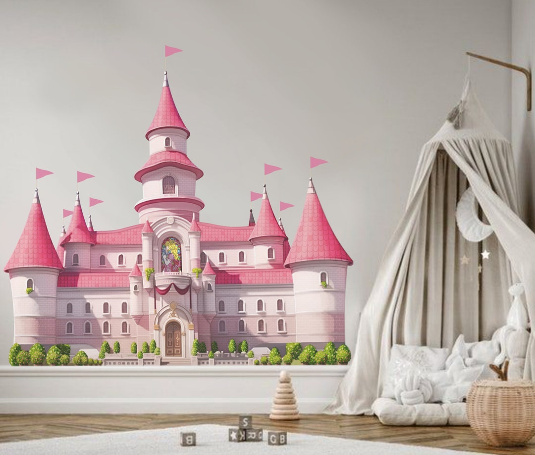 Princess Castle Wall Decal Super Mario Wall Art Peach Castle Wall ...