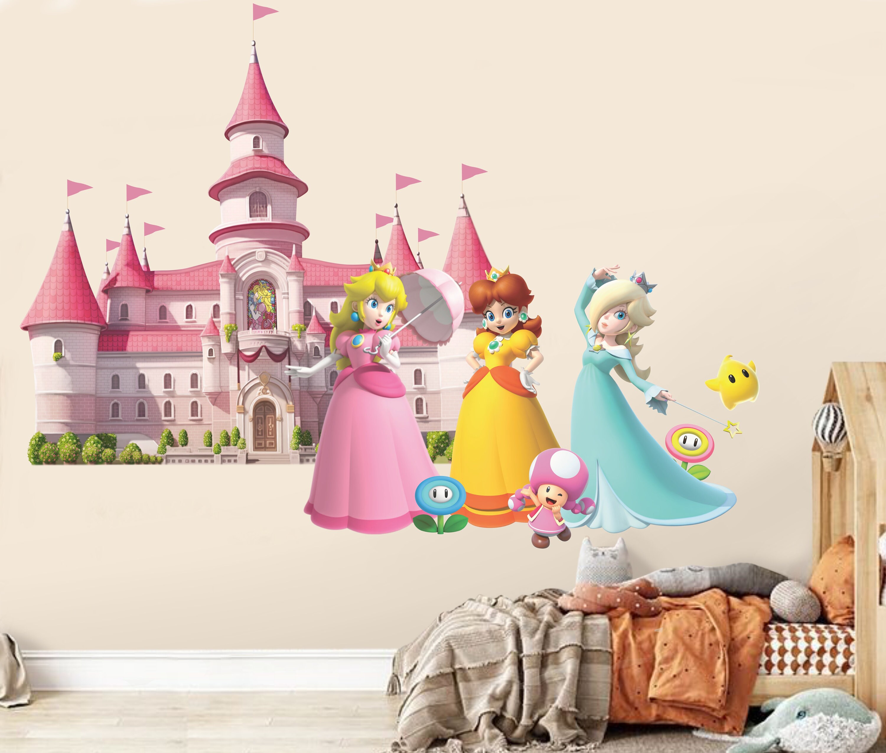 Super Mario Wall Decal Princess Castle Wall Sticker Princess Peach ...
