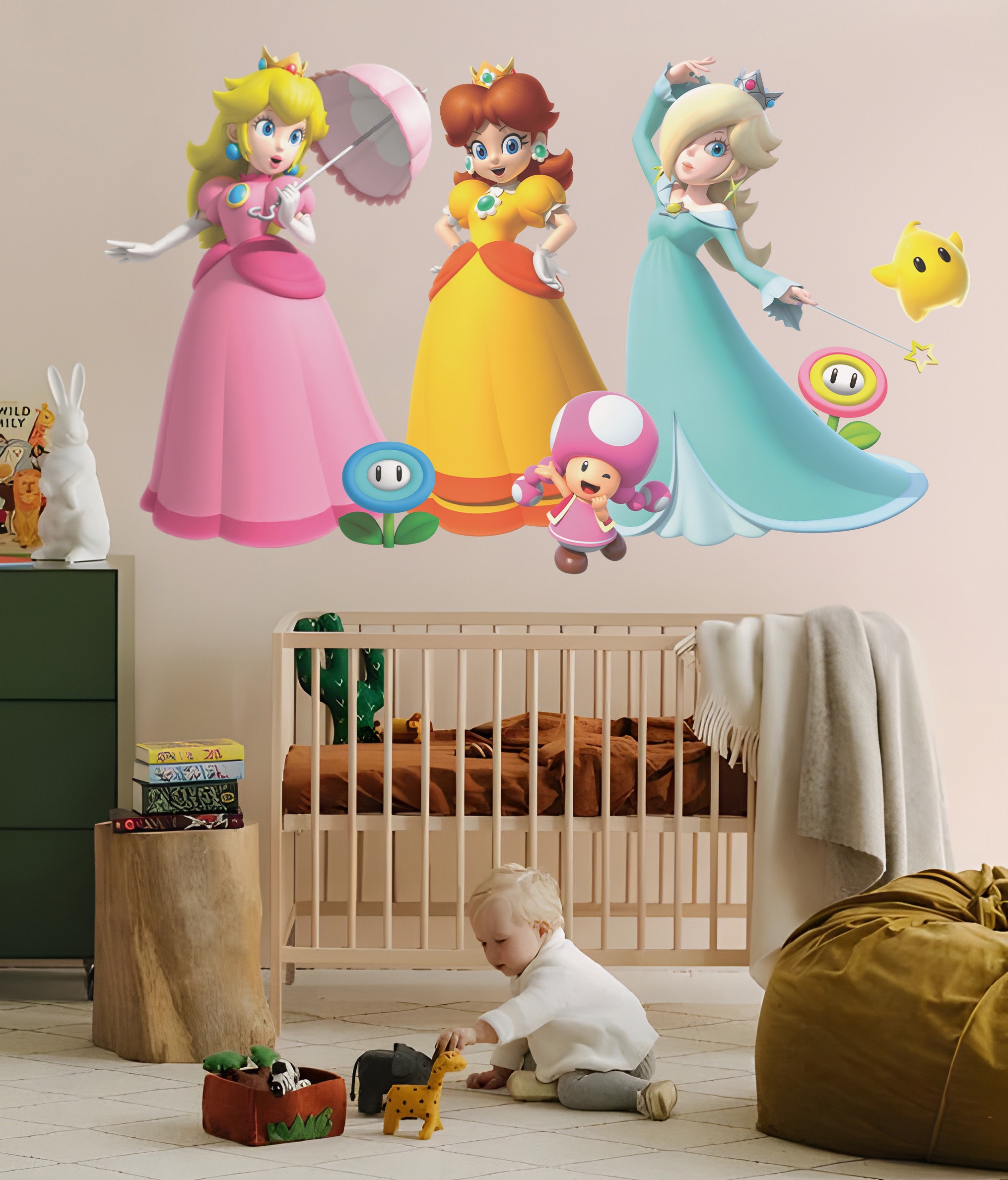 Princess Peach Wall Decal: Super Mario Girl Room Decor - Etsy