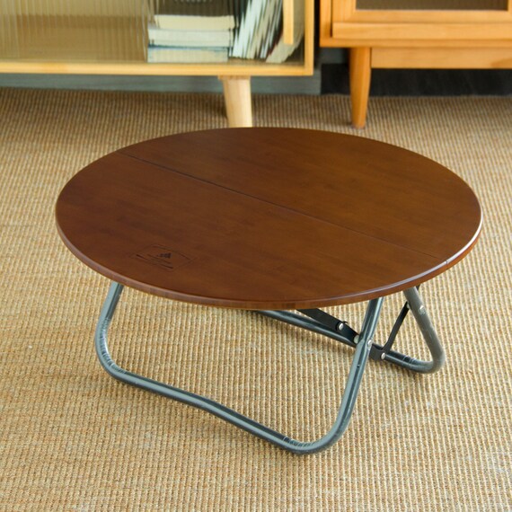 Folding Wooden Camping Table Solid Wood Round Table Mini Tea - Etsy