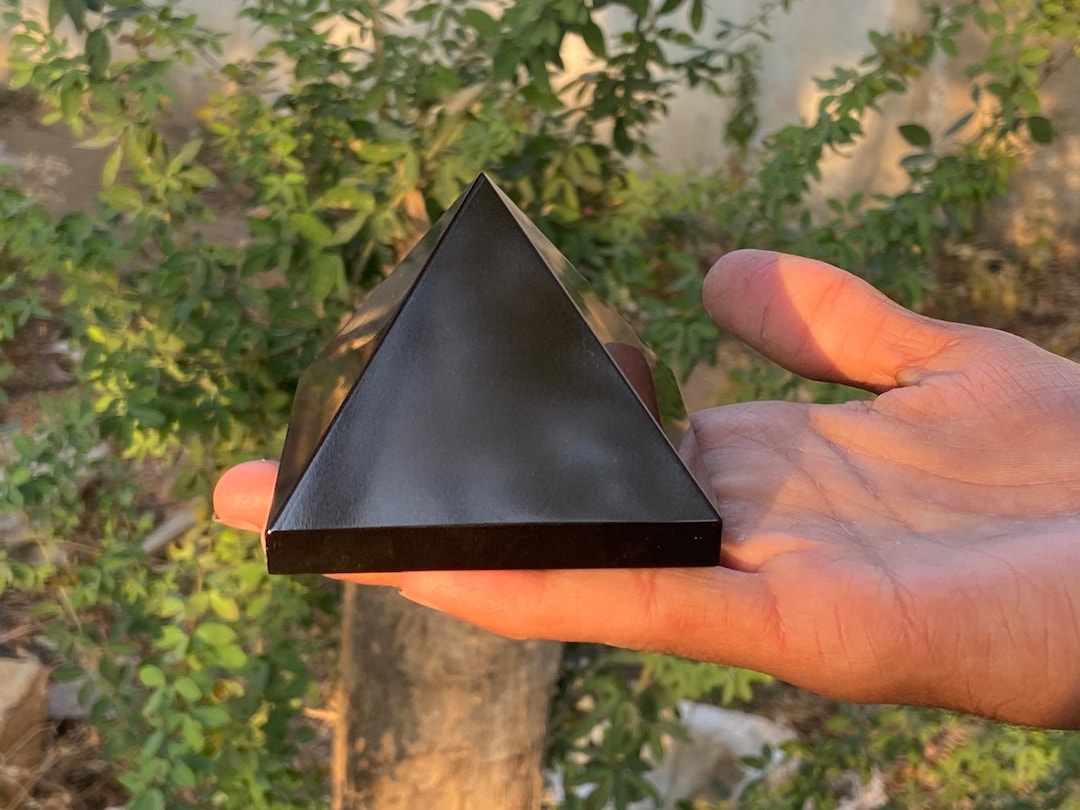 Large Shungite Pyramid EMF Protection Meditation Home Protection ...