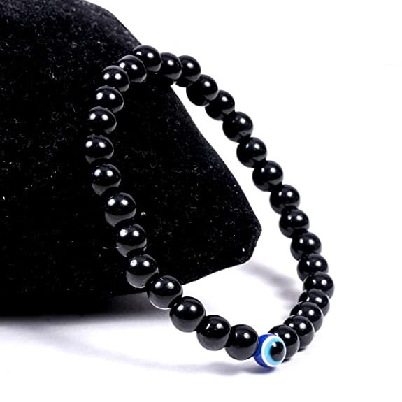Evil Eye, Black Tourmaline Bracelet Empath Protection, Aura Shield, Absorb Negativity, Gemstone ...
