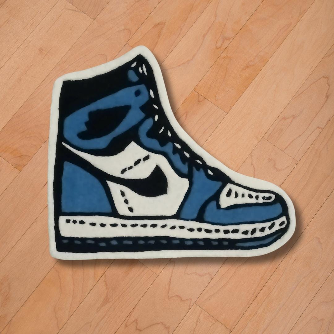 Sneaker Tufted Rug Trendy Shoe Mat for Entryway Living Room & Bedroom ...