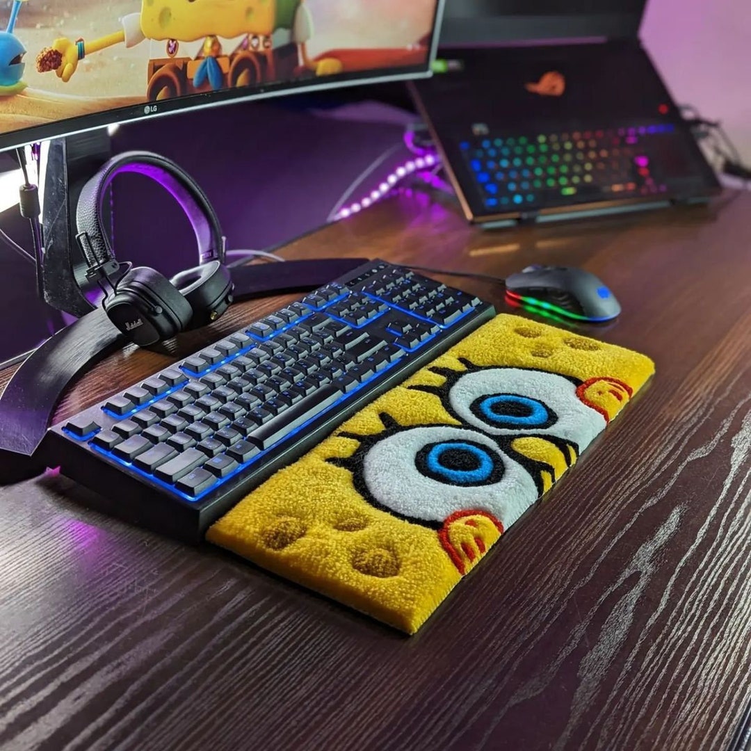 Spongebob Squarepants Ergonomic Keyboard Wrist Rest Rug Fun ...