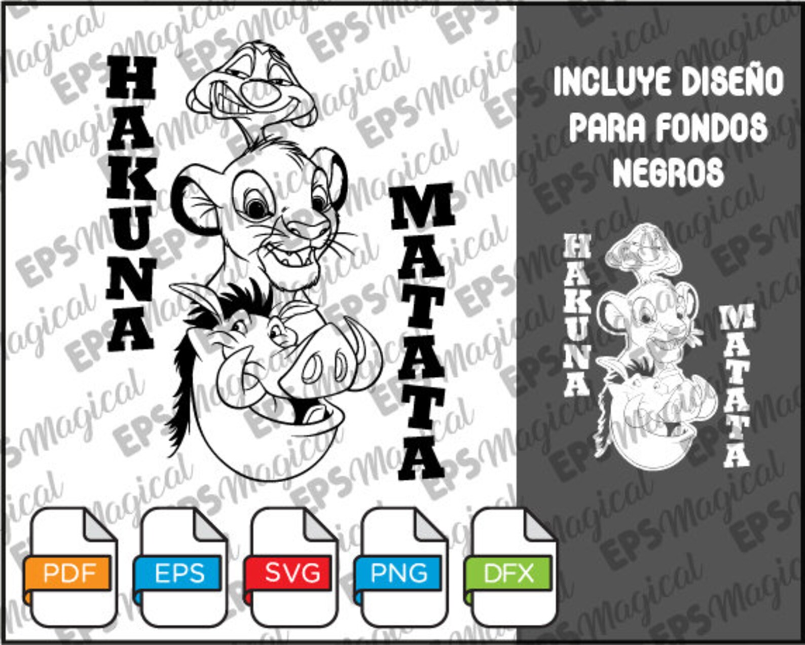 Lion King SVG, EPS, Hakuna Vector, Clipart, Timon Pumba Simba SVG, Pdf ...