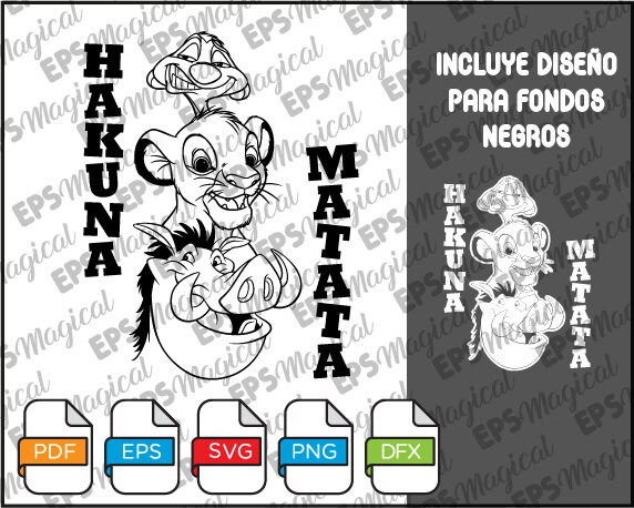 Lion King SVG, EPS, Hakuna Vector, Clipart, Timon Pumba Simba SVG, Pdf ...