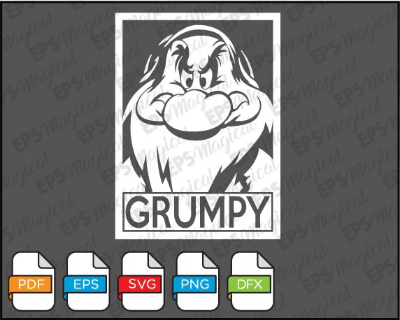 Grumpy Svg Eps Grumpy Vector Clipart Snow White Svg Pdf Couple