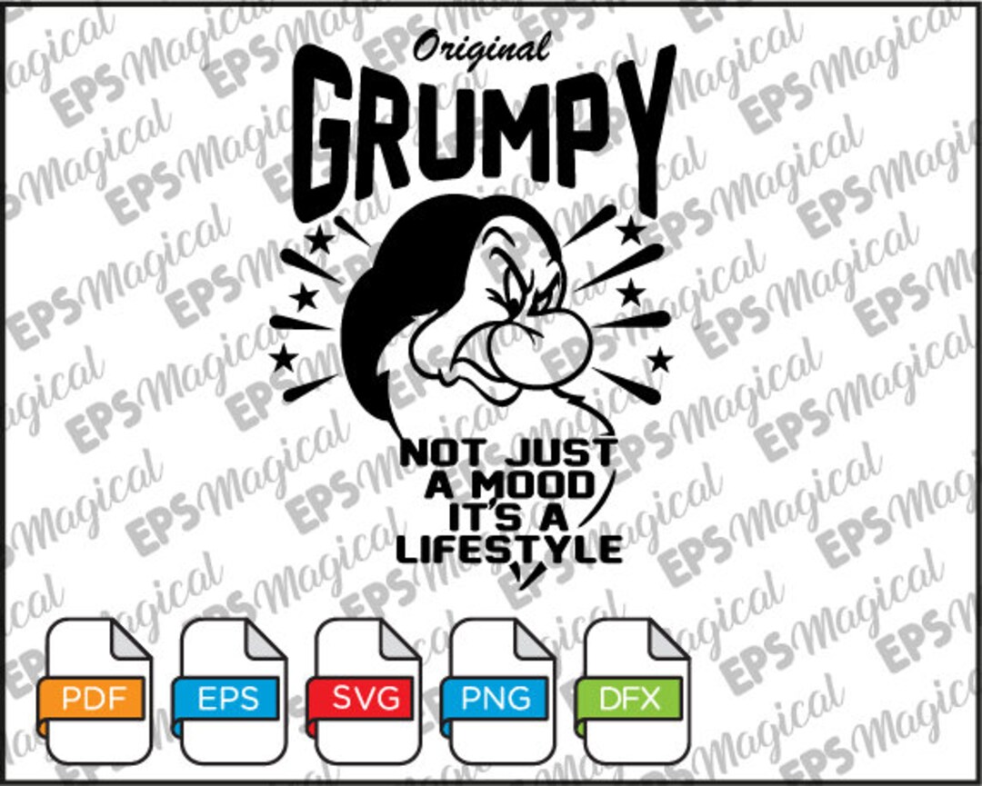 Grumpy SVG, EPS, Lifestyle Vector, Clipart, Snow White SVG, Pdf, Couple ...