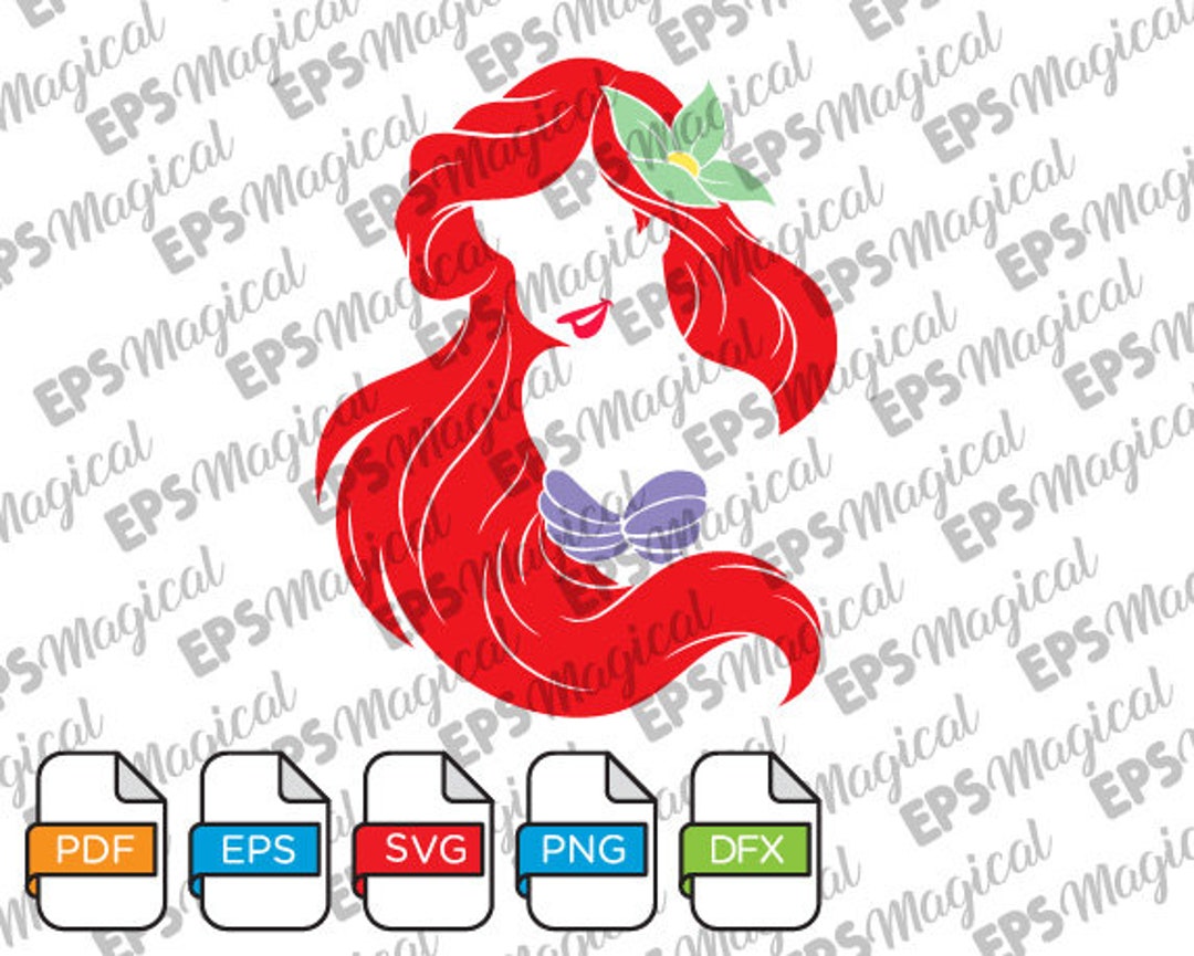 Ariel SVG, EPS, Vector, Clipart, Little Mermaid SVG, Ariel Pdf, Couple ...