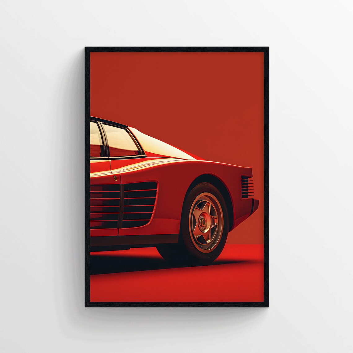 Ferrari Testarossa Print, Retro Ferrari Poster for Modern Interior ...