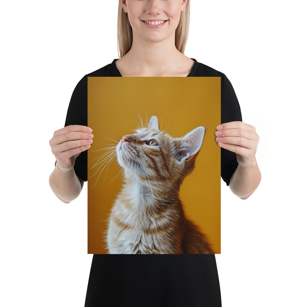 Sweet Cat Poster, Little Cat Print, Colorful Cat Poster, Cute Cat Print ...