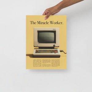 Vintage Computer Advertising Poster, 1990s Technology Wall Art, Retro ...