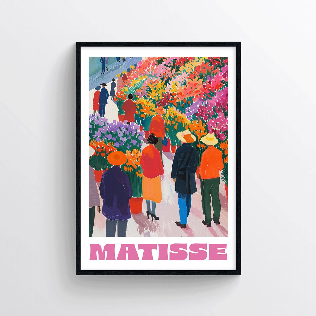 Henri Matisse Inspired Poster Print – Retro Wall Art in Matisse Style ...